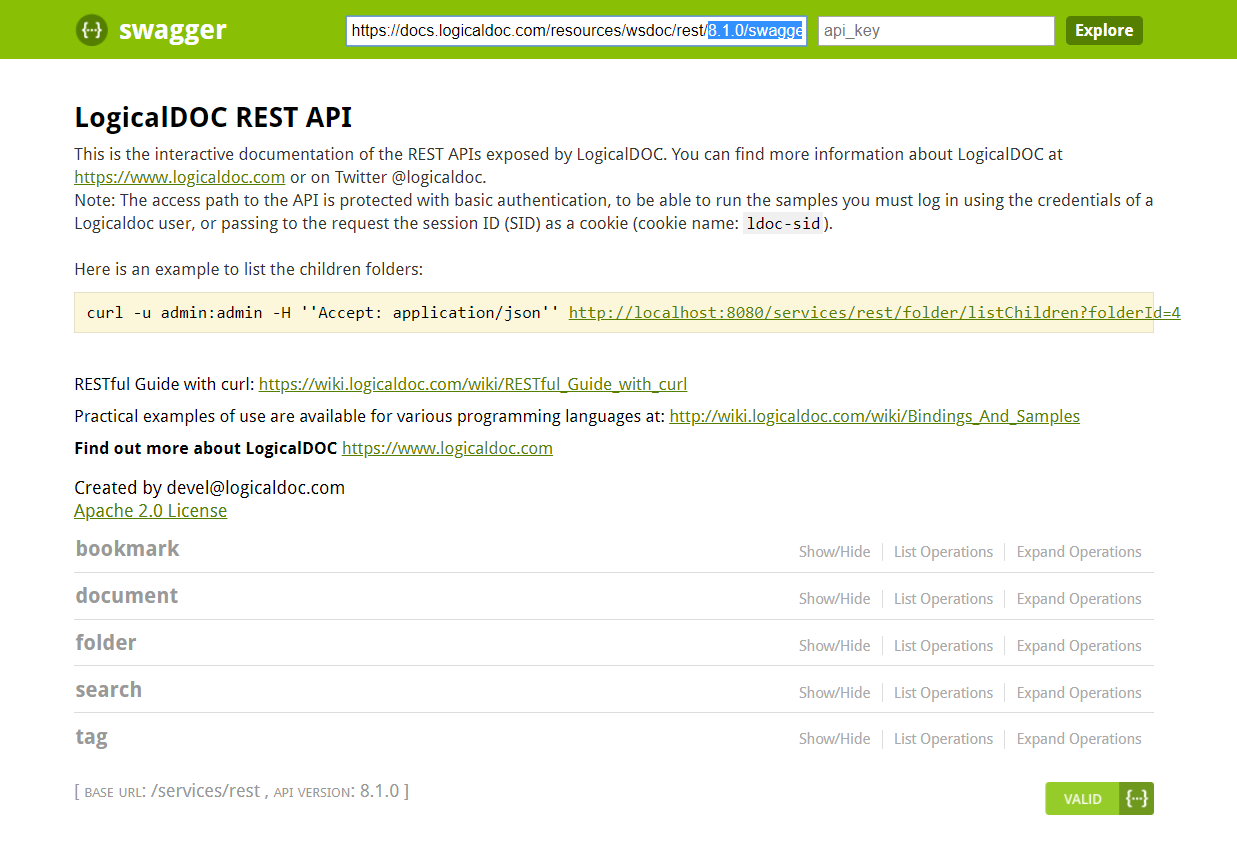 Published Logicaldoc Dms Rest Api V810
